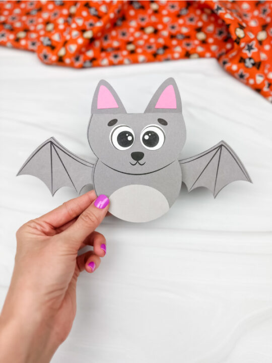 Bat Card Craft For Kids W/Free Template