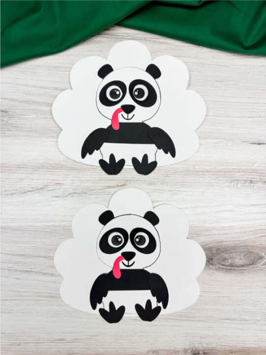 Panda Turkey Disguise Craft For Kids [Free Template]