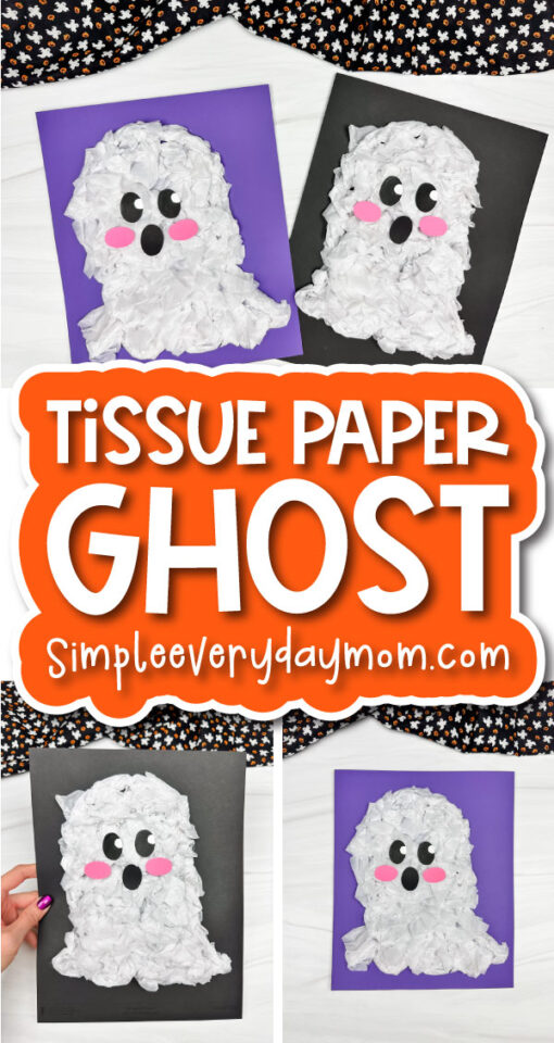Tissue Paper Ghost Craft For Kids [Free Template]