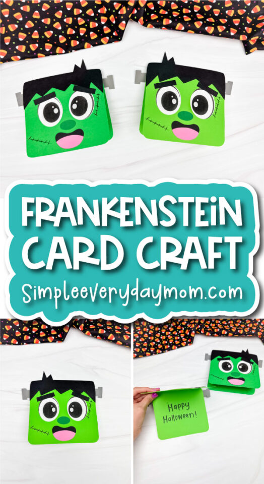 Frankenstein Card Craft For Kids [Free Template]