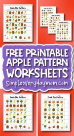 Free Printable Apple Pattern Worksheets For Kids