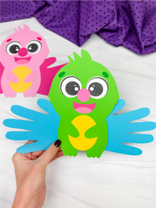 Monster Handprint Craft For Kids [Free Template]