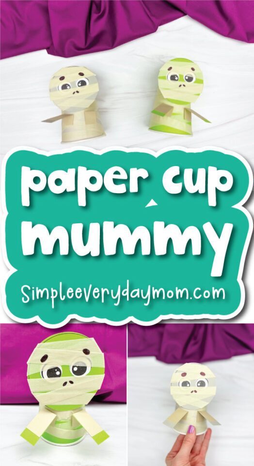 Mummy Paper Cup Craft For Kids [Free Template]