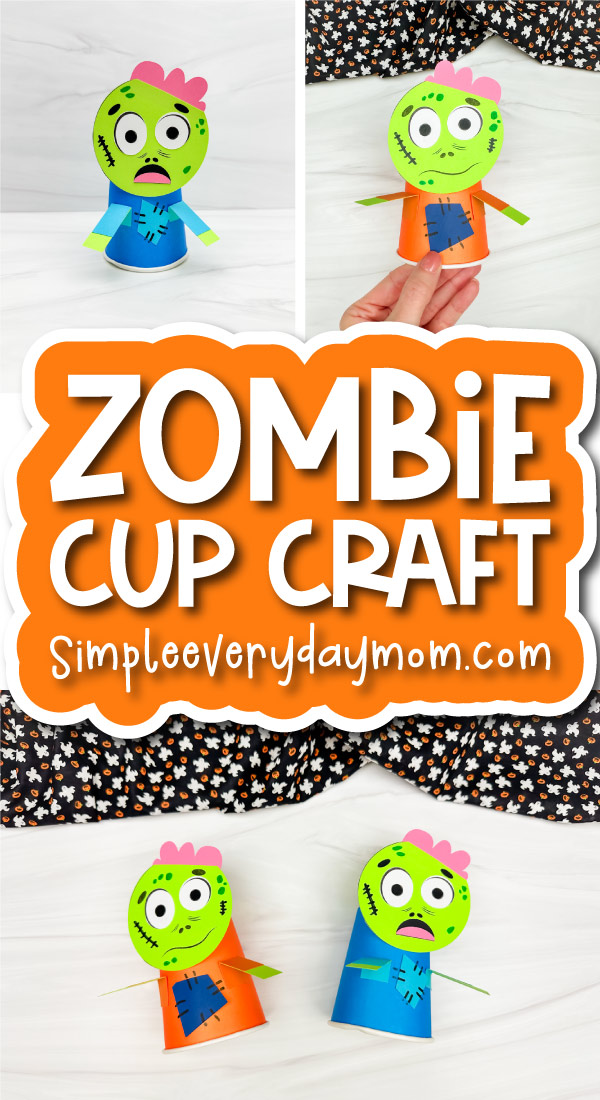 Zombie Paper Cup Craft For Kids [Free Template]