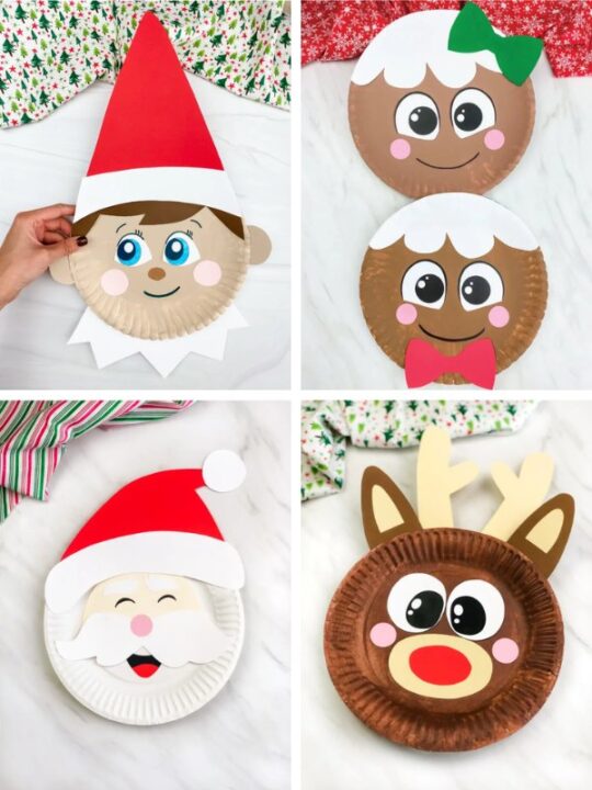 24 Festive Holiday Paper Plate Crafts For Kids [Free Templates]