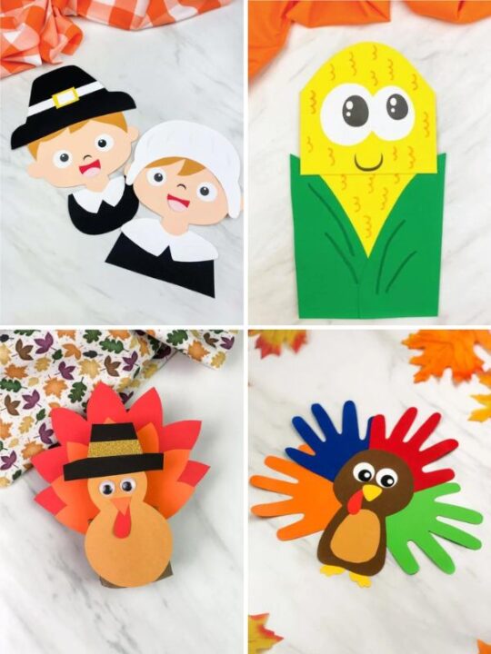 Flower Turkey Disguise Craft For Kids W/Free Template