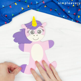 Gingerbread Disguise Unicorn Craft For Kids [Free Template]