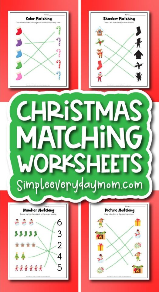Free Printable Christmas Matching Worksheets For Kids