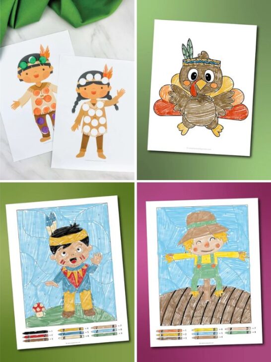 Pilgrim Photo Craft For Kids W/Free Printable Template