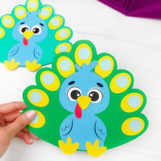 Turkey Disguise Peacock Craft For Kids [Free Template]