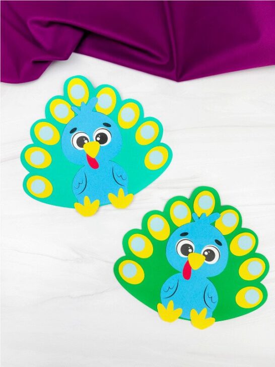 Turkey Disguise Peacock Craft For Kids [Free Template]