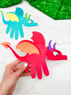 Dragon Handprint Craft For Kids [Free Template]