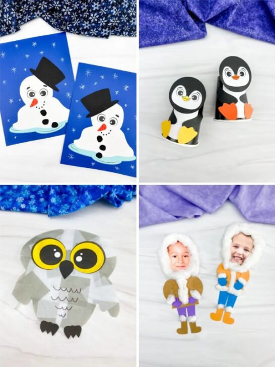 Moving Snowman Paper Plate Craft W/PDF Template