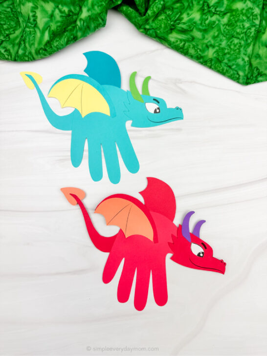Dragon Puppet Craft For Kids [Free Template]
