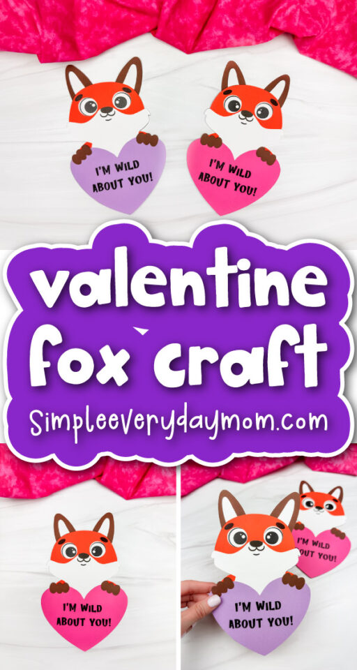 Valentine Fox Craft For Kids [Free Template]