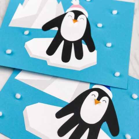 Penguin Handprint Craft For Kids [Free Template]