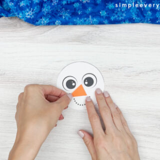 Snowman Shape Craft For Kids [Free Template]