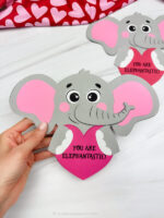 Adorable Elephant Valentine Craft [Free Printable Template]