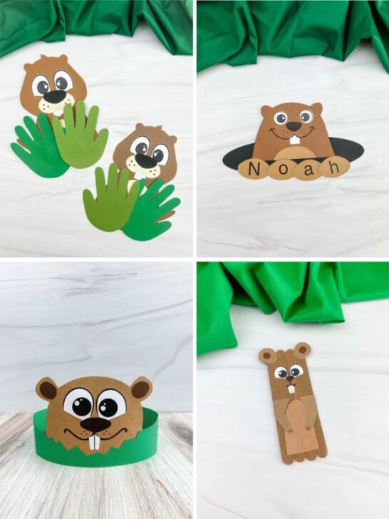 Groundhog Cup Craft For Kids [Free Template]