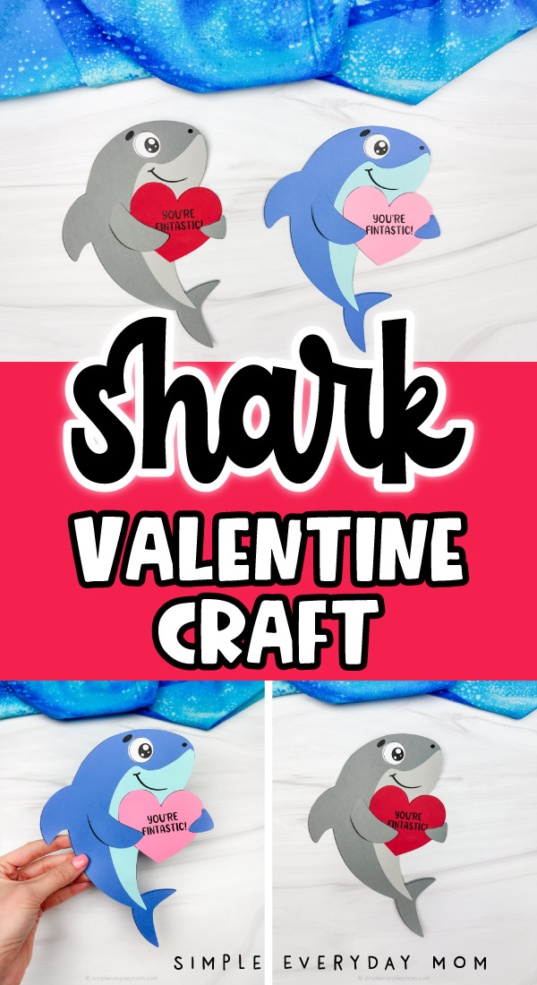 Shark Valentine Craft For Kids [Free Template]