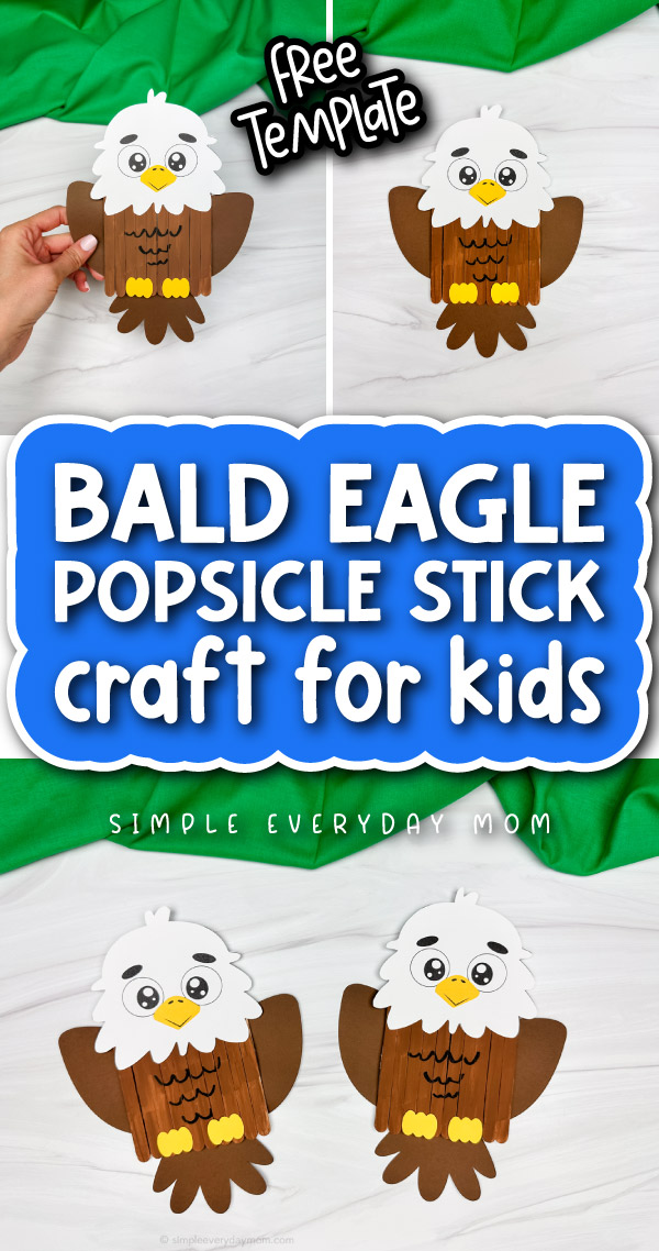 Popsicle Stick Eagle Craft [Free Template]
