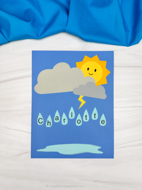 Spring Name Craft For Kids [With Editable PDF Template]
