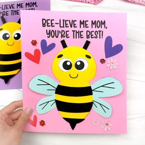 Mother's Day Bee Craft For Kids (Free Printable PDF Template)