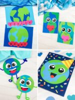 Torn Paper Earth Craft For Kids (Free Template)