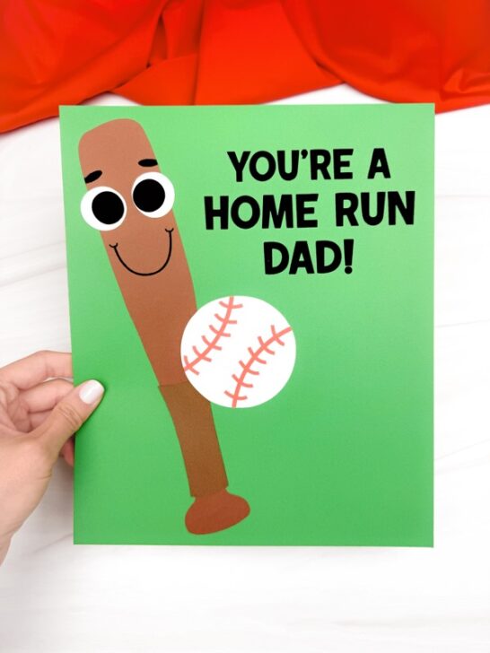 Baseball Father's Day Craft (Free Template)