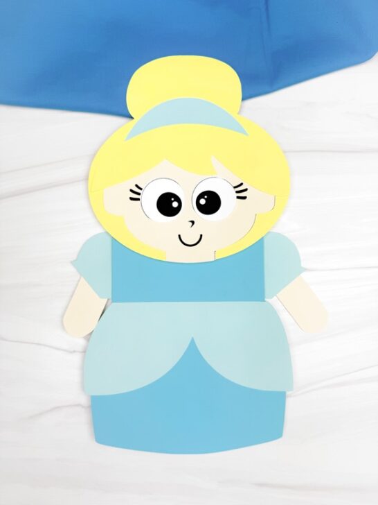 Cinderella Puppet Craft For Kids (Free Printable Template)