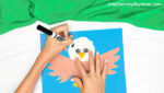 Torn Paper Eagle Craft For Kids (Free Printable Template)