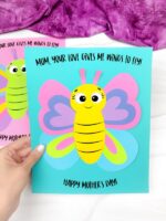Colorful Butterfly Mother's Day Craft [Free Template]