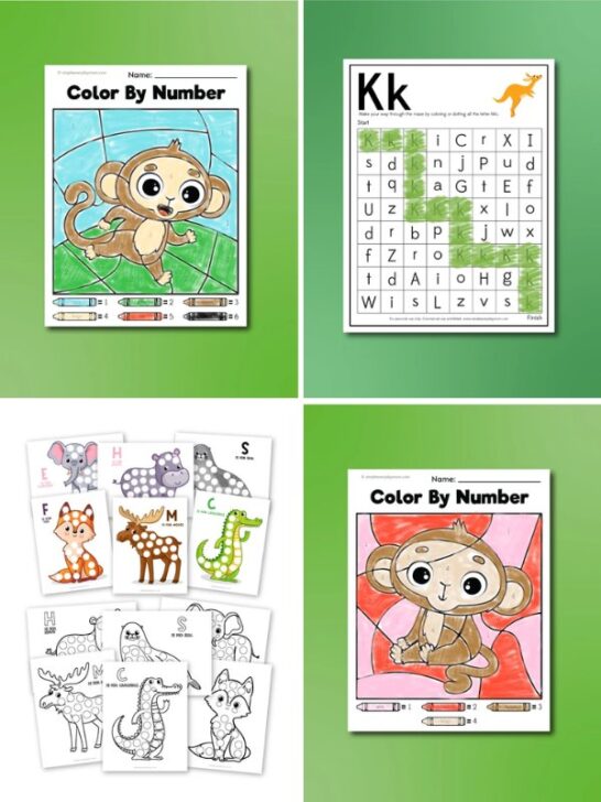 Kangaroo Toilet Paper Roll Craft For Kids (Free Printable Template)