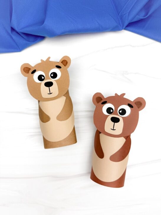 Toilet Paper Roll Bear Craft For Kids (Free Template)
