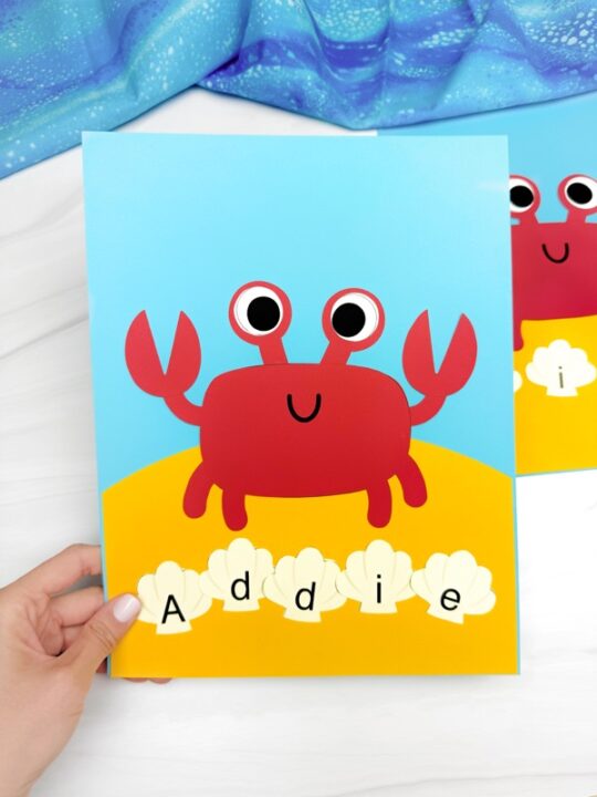 Cute Crab Name Craft (Free PDF Template)