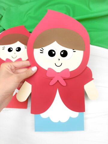 Little Red Riding Hood Puppet Craft (Free Template)