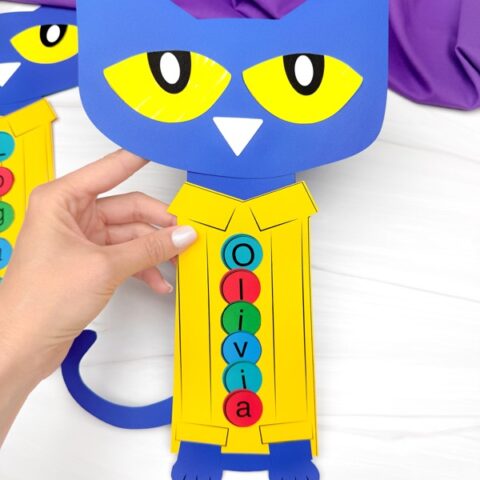 Pete the Cat Name Craft (Free Template)