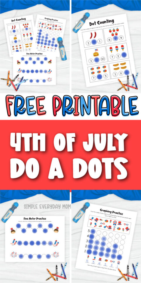 FREE Printable 4th of July Do a Dot Printables