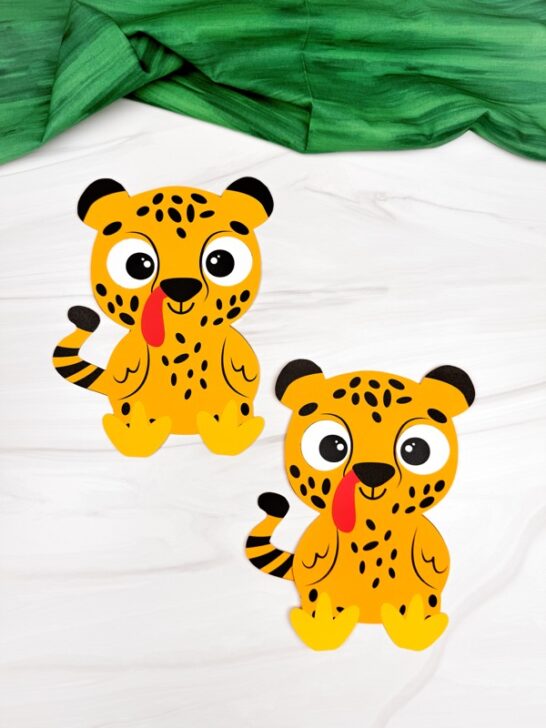 Cheetah Turkey Disguise Project For Kids (Free Template)