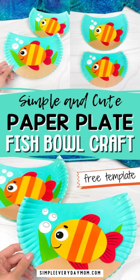 Fish Bowl Paper Plate Craft For Kids [Free Template]