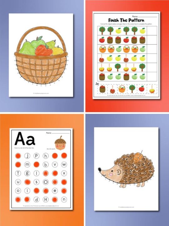 Simple Acorn Name Craft For Kids (Free PDF Template)