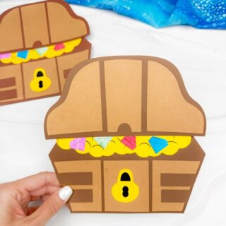Simple Pirate Chest Craft For Kids(Free Template)
