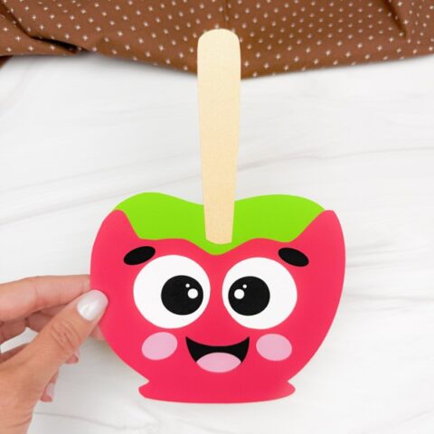 Candy Apple Craft For Kids (Free PDF Template)