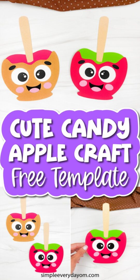 Candy Apple Craft For Kids (Free PDF Template)