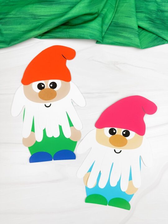 Gnome Handprint Craft For Kids (Free PDF Template)
