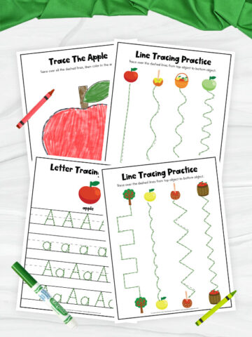 Free Apple Tracing Worksheets For Kids