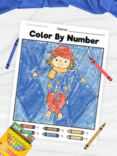 Free Printable Scarecrow Color By Numbers