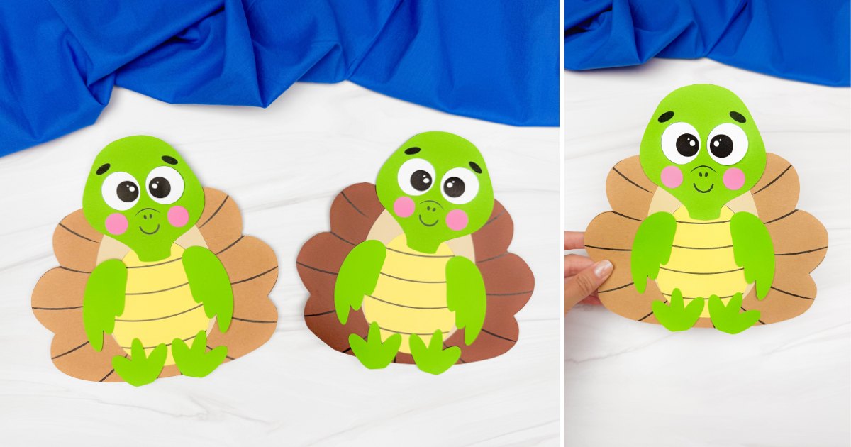 Turtle Turkey Disguise Craft For Kids (Free PDF Template)