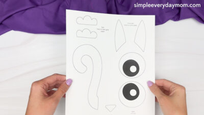 Black Cat Puppet Craft For Kids (Free PDF Template)