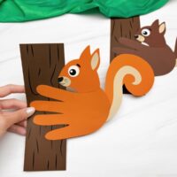 Squirrel Handprint Craft For Kids(Free PDF Template)
